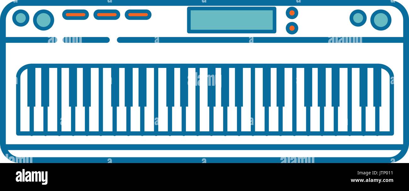piano instrument icon over white background vector illustration Stock ...