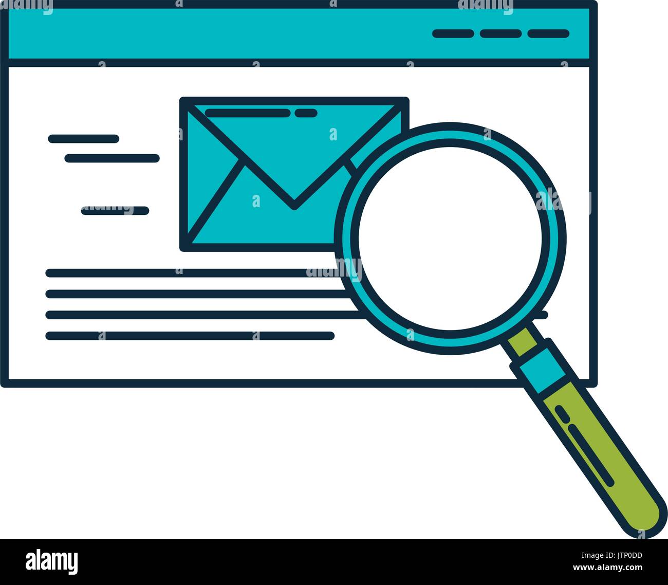 envelope mail with magnifying glass Stock Vector Image & Art - Alamy