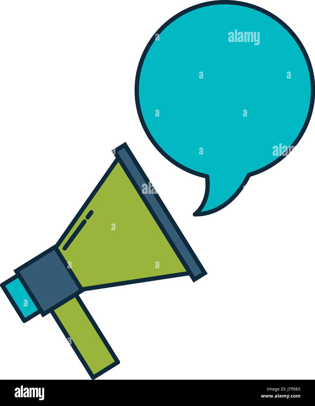 megaphone with speech bubble message icon Stock Vector Image & Art - Alamy