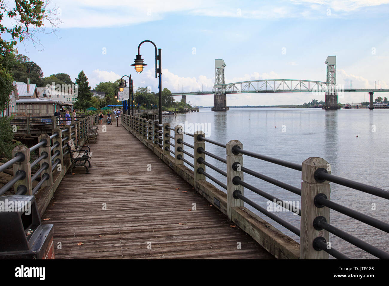 Riverwalk along Neuse River Wilmington North Carolina Stock Photo - Alamy