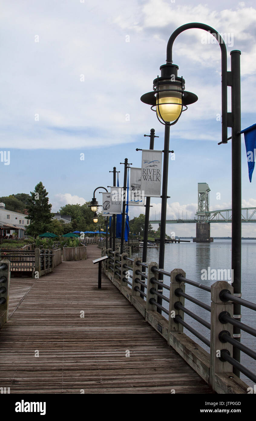 Riverwalk along Neuse River Wilmington North Carolina Stock Photo - Alamy