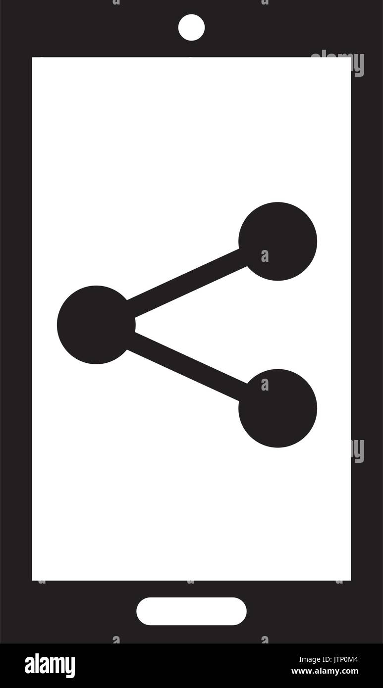 smartphone device with share symbol Stock Vector Image & Art - Alamy