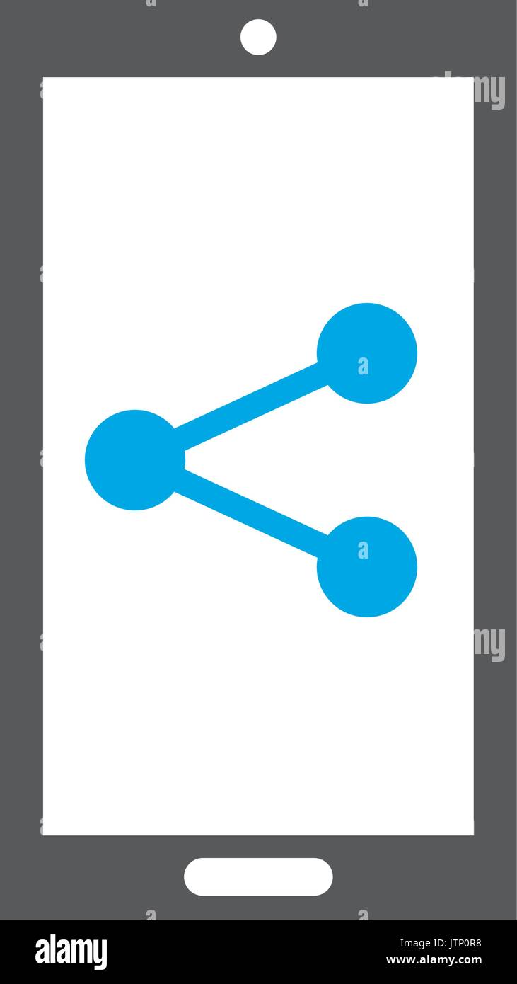 smartphone device with share symbol Stock Vector Image & Art - Alamy