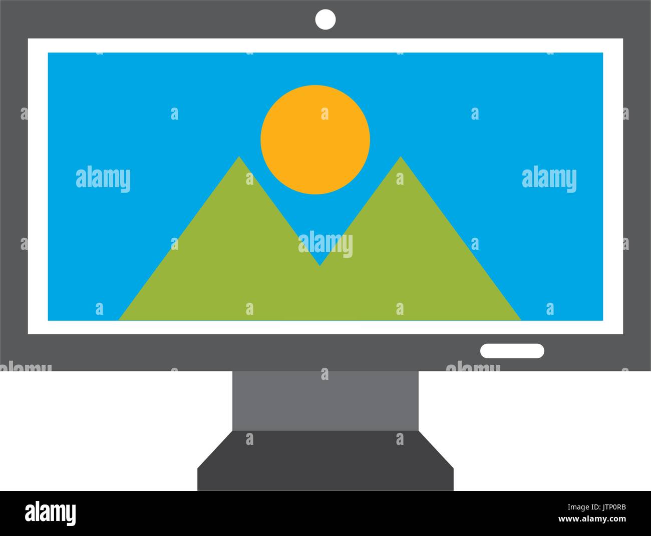 monitor computer with landscape Stock Vector Image & Art - Alamy