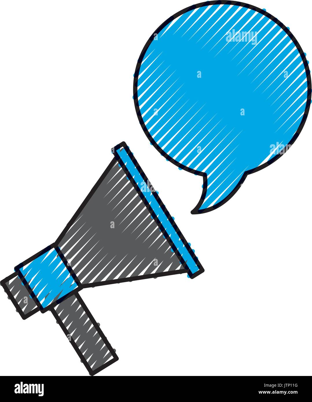 Megaphone device communication bubble Stock Vector Images - Alamy