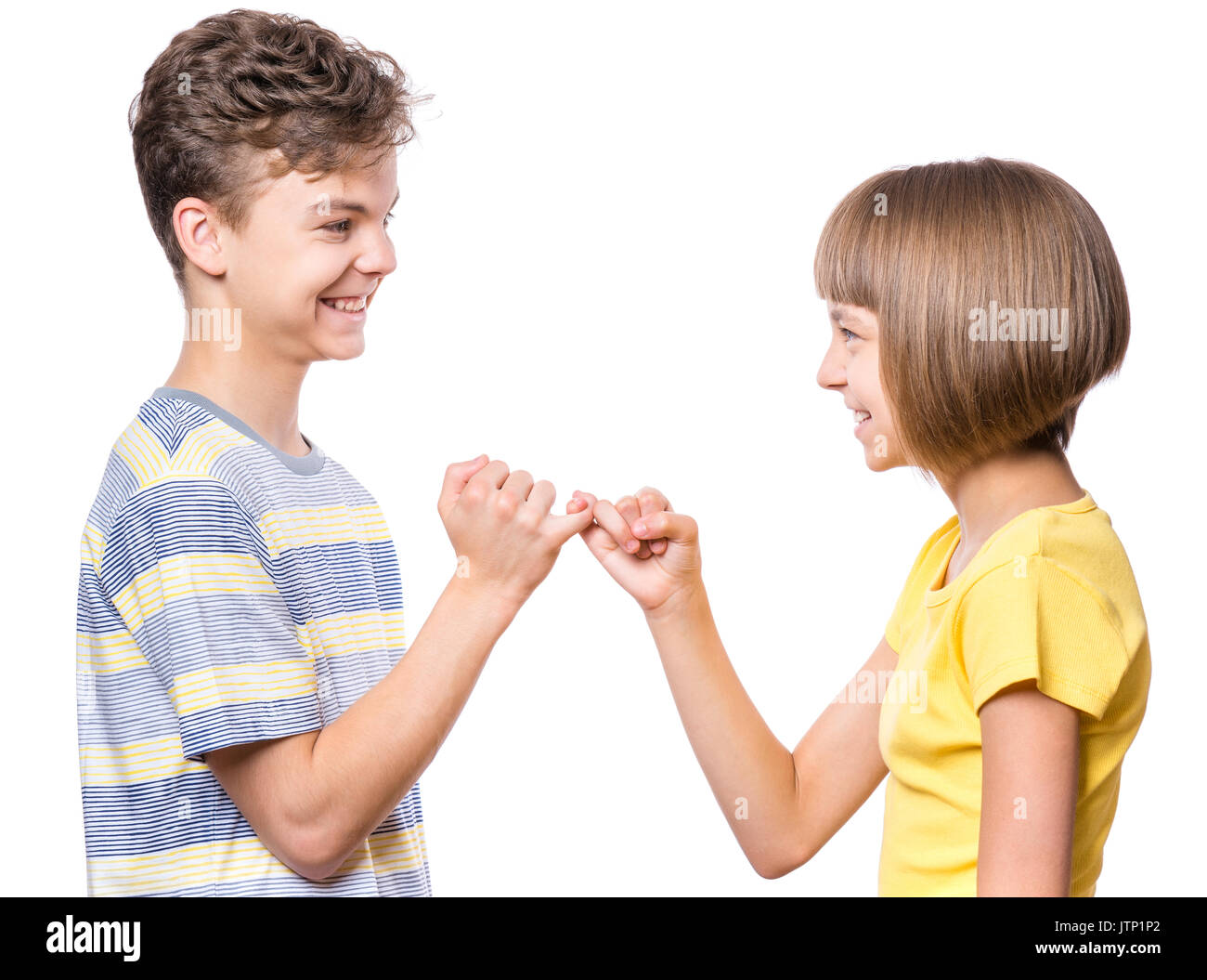 Brother sister sibling connection Cut Out Stock Images & Pictures - Alamy