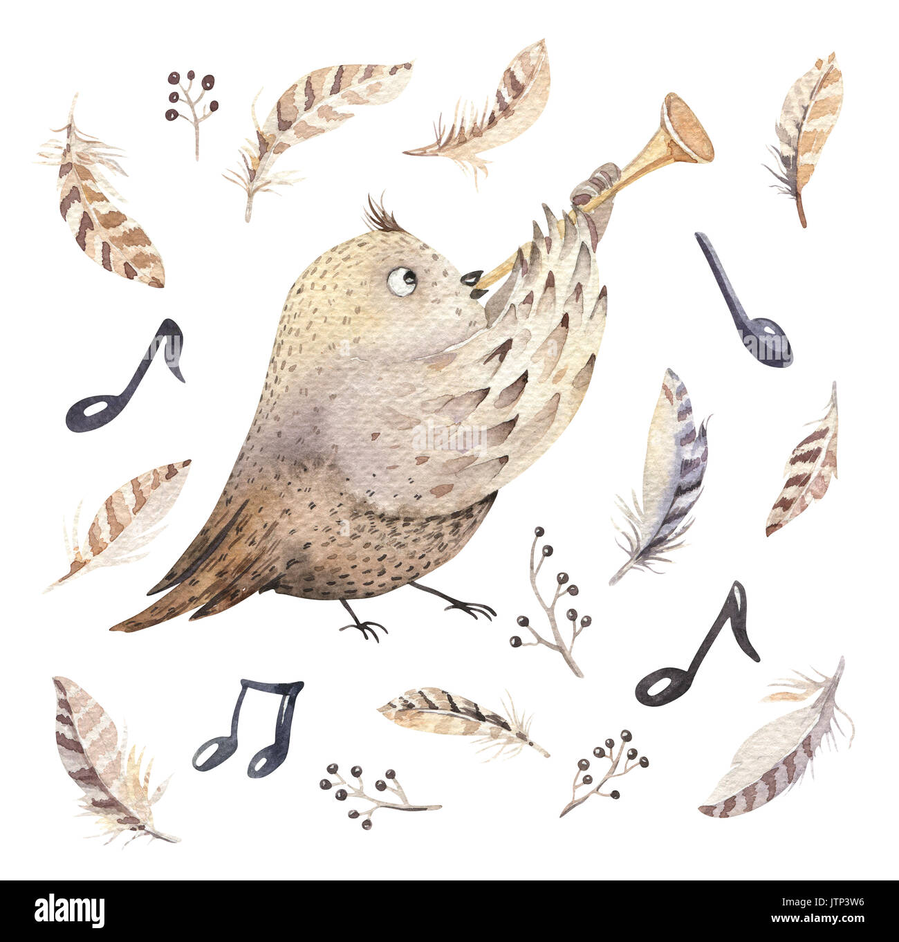 Cute animals bear owl Cut Out Stock Images & Pictures - Alamy