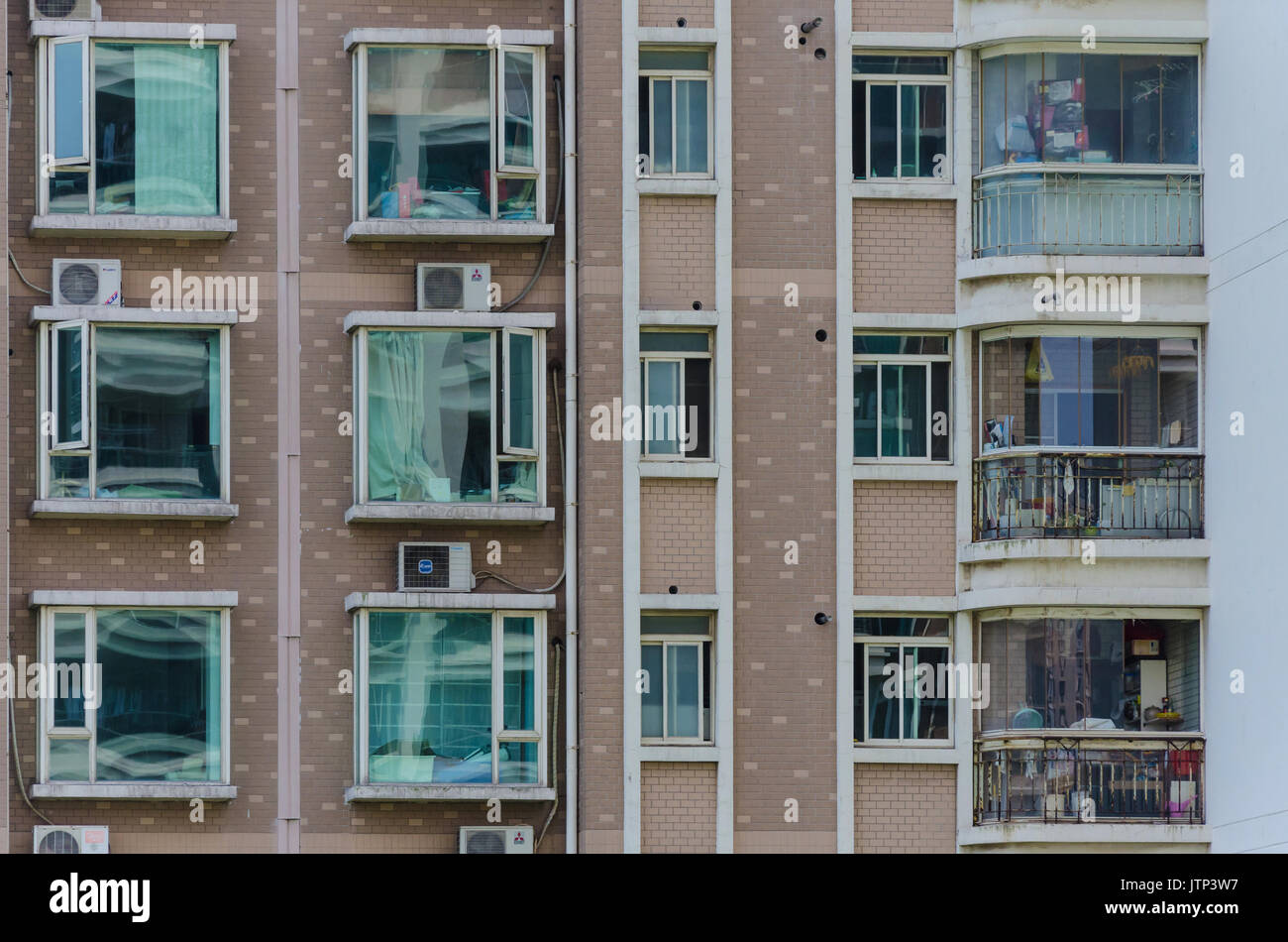 A detail view of a block of flats Stock Photo - Alamy