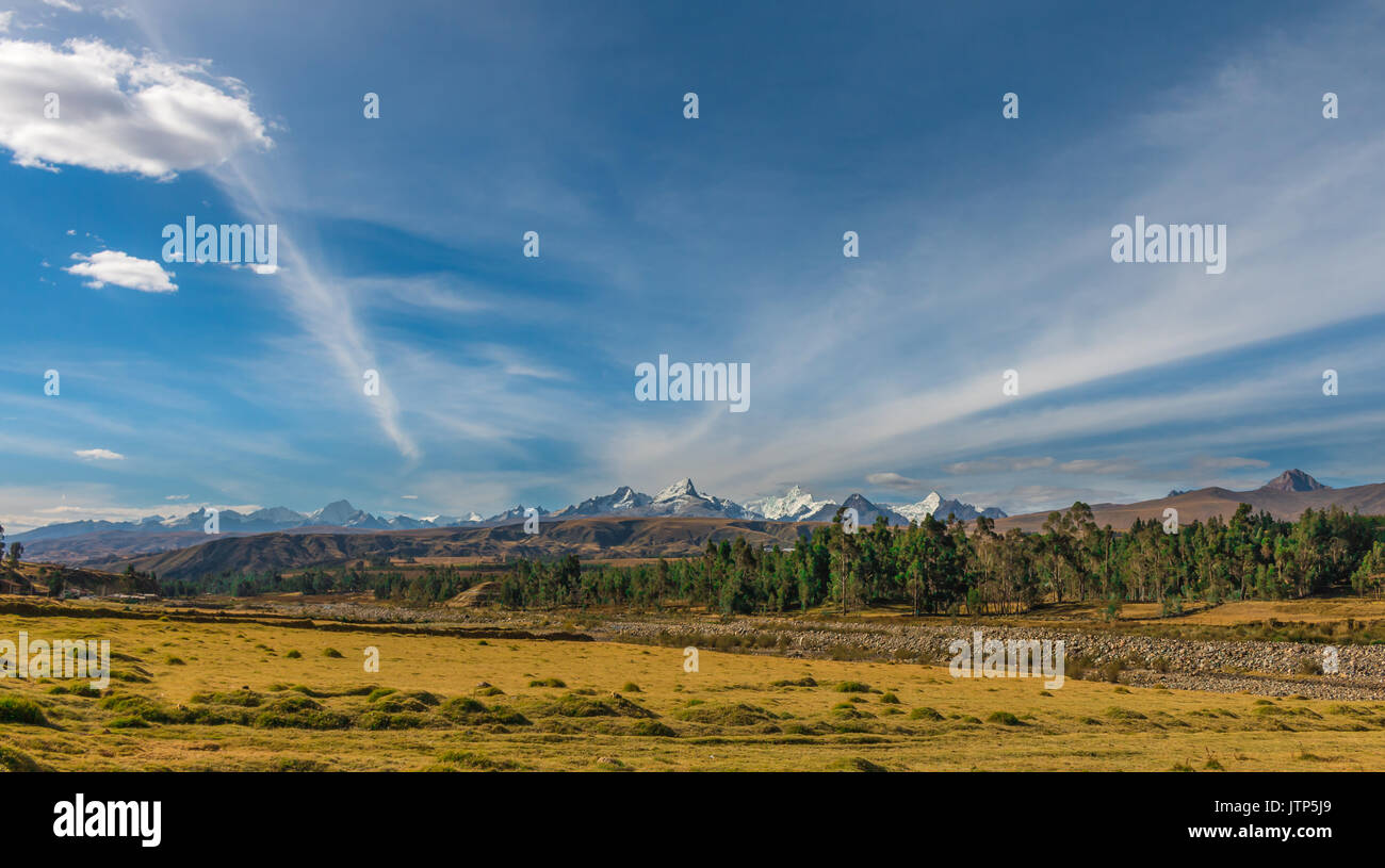view of the andean mountain range Stock Photo - Alamy