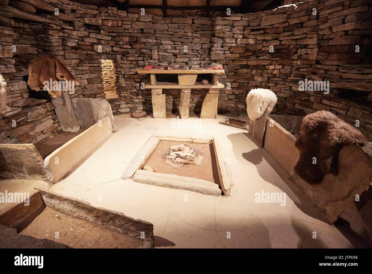 Scottish prehistoric site in Orkney. Skara Brae. Scotland Stock Photo ...