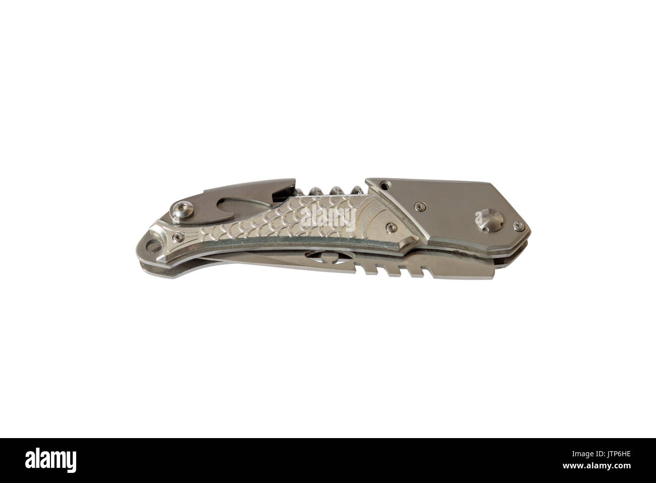 Army multitool fish looking isolated white background Stock Photo - Alamy