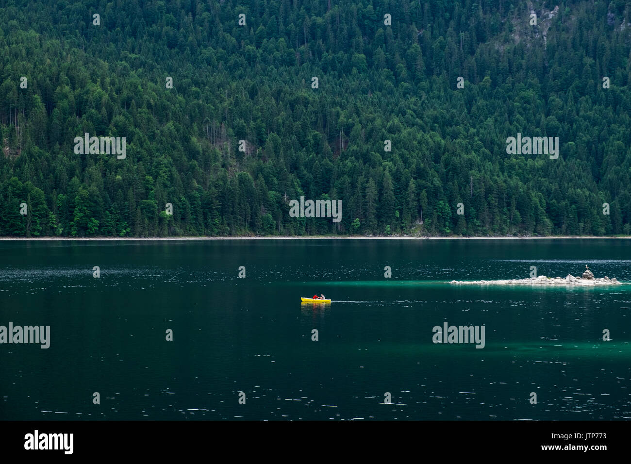 Boating on Lake Eibsee in Bavaria, Germany Stock Photo - Alamy