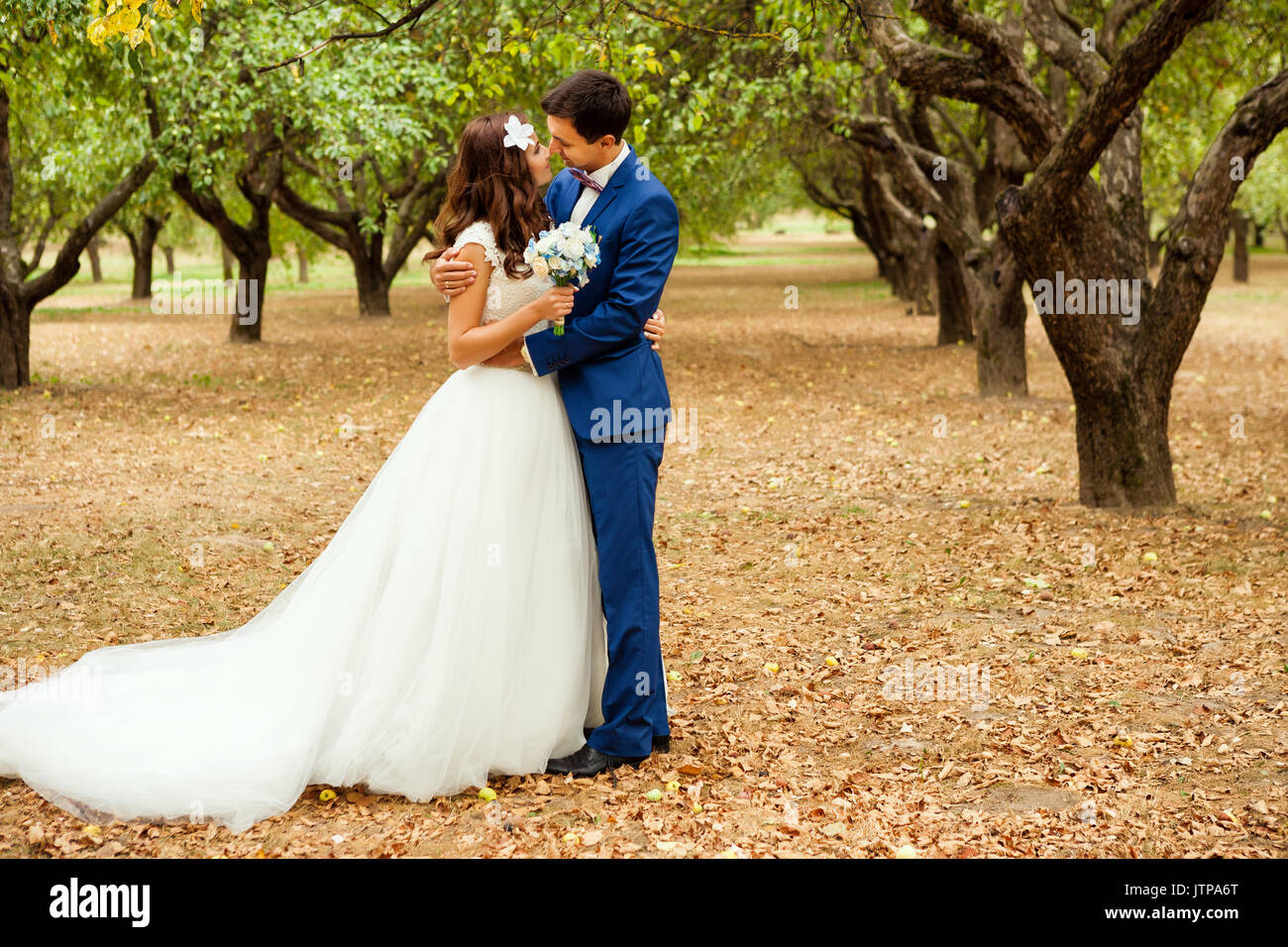 Happy bride and groom on their wedding Stock Photo - Alamy