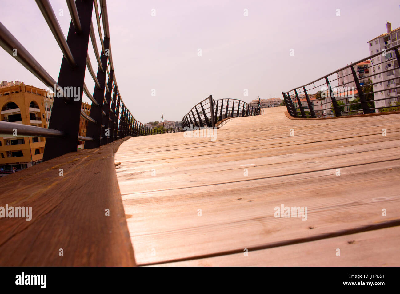 Bridge. Popular wooden bridge. San Pedro de Alcantara, Marbella ...