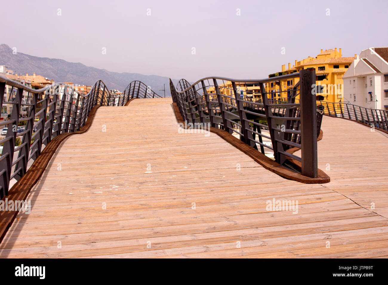 Bridge. Popular wooden bridge. San Pedro de Alcantara, Marbella ...