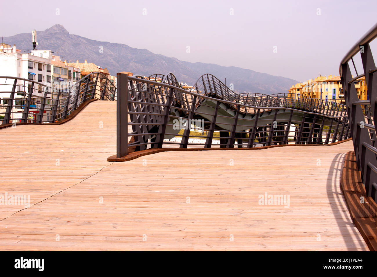 Bridge. Popular wooden bridge. San Pedro de Alcantara, Marbella ...