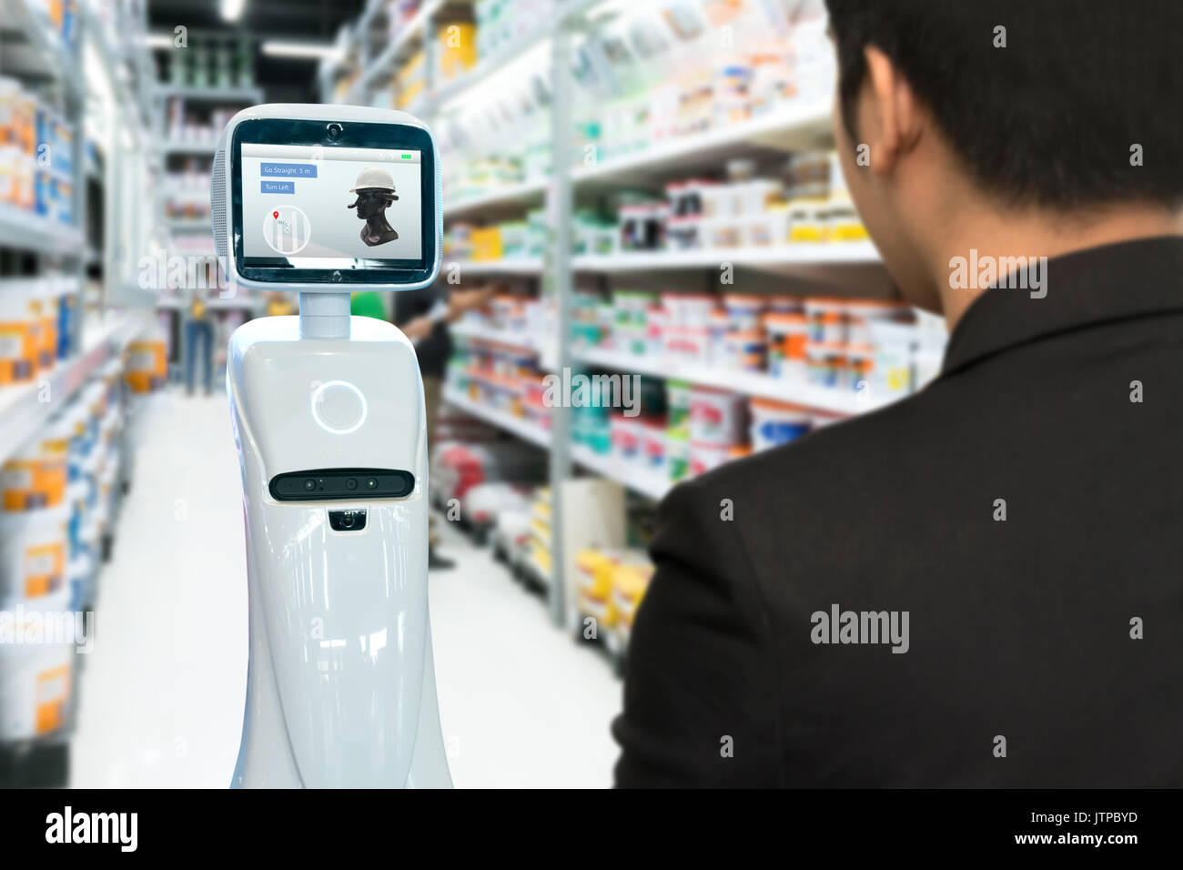 Robotics Trends technology , smart retail business concept. Autonomous ...