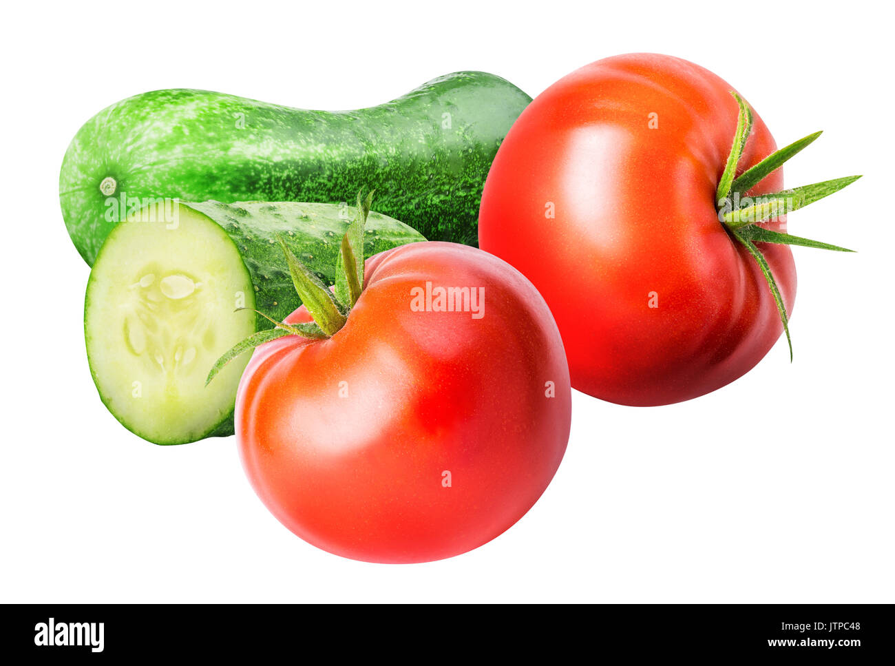 Set of fresh vegetables isolated on white background with clipping path ...