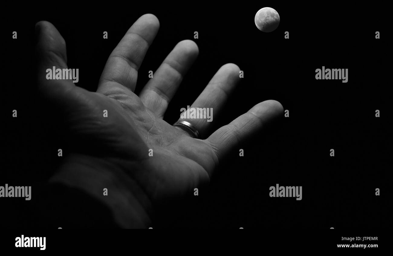 Black white close up hand reaching hi-res stock photography and images ...