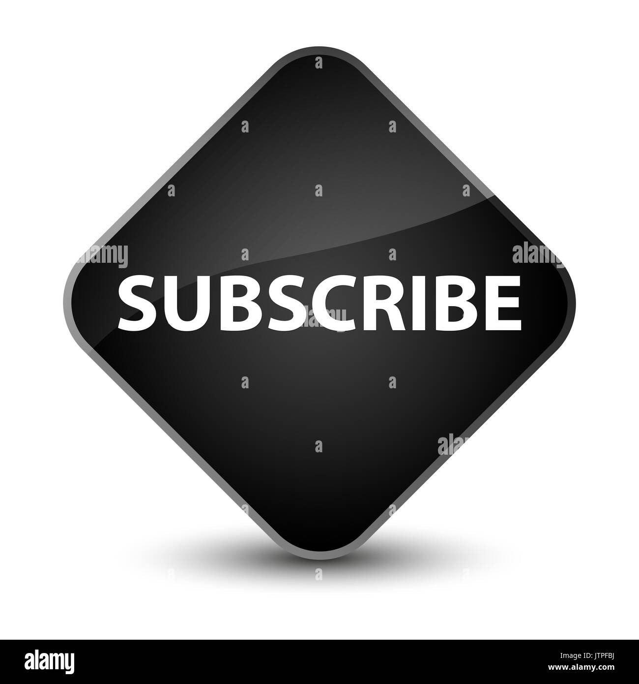Subscribe isolated on elegant black diamond button abstract ...