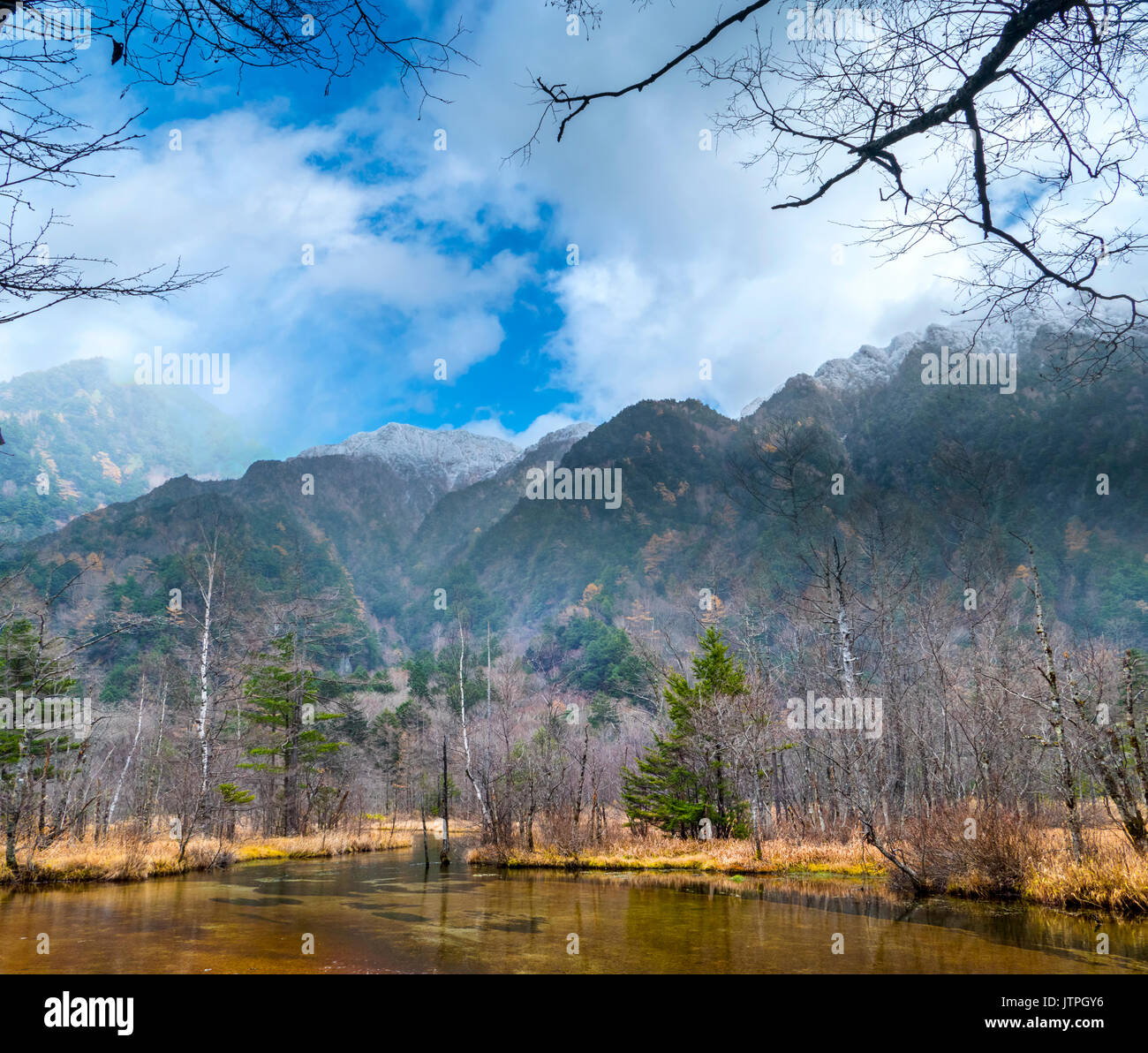 The Image of fall season of kamikochi national park, Japan Stock Photo ...