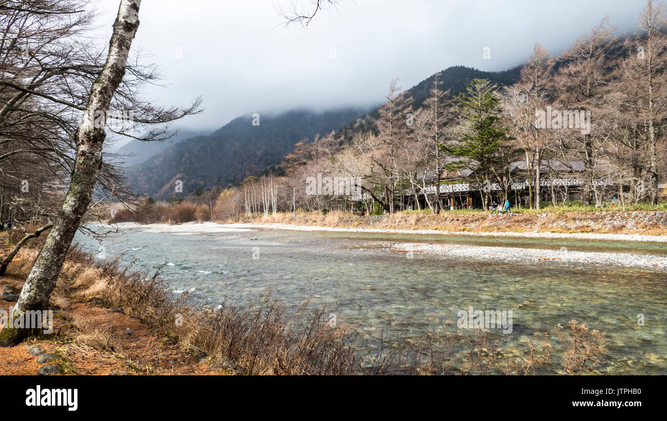 The fall season of kamikochi national park, Japan Stock Photo - Alamy