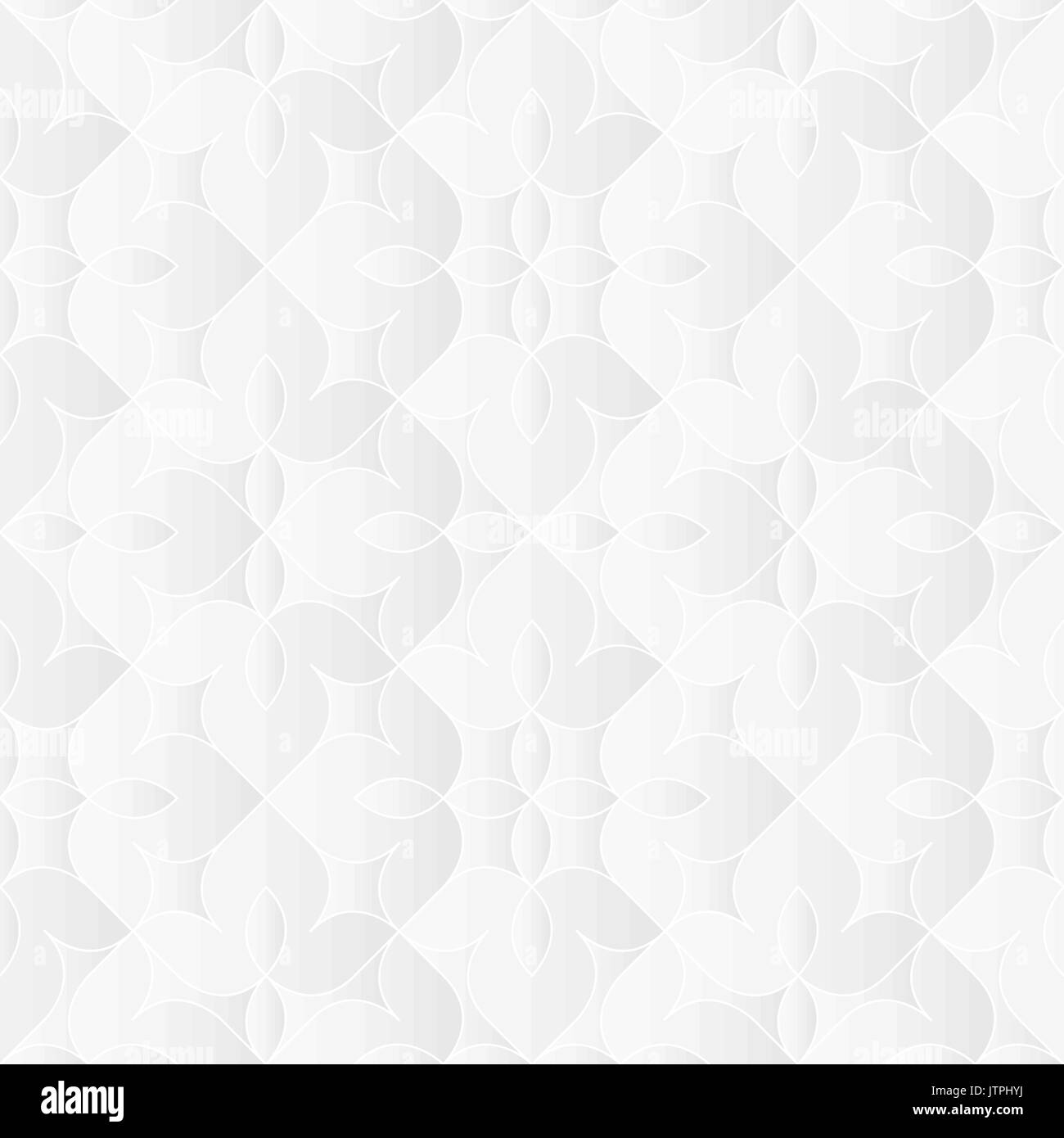 Neutral white texture. Ornamental floral background with 3d folded ...