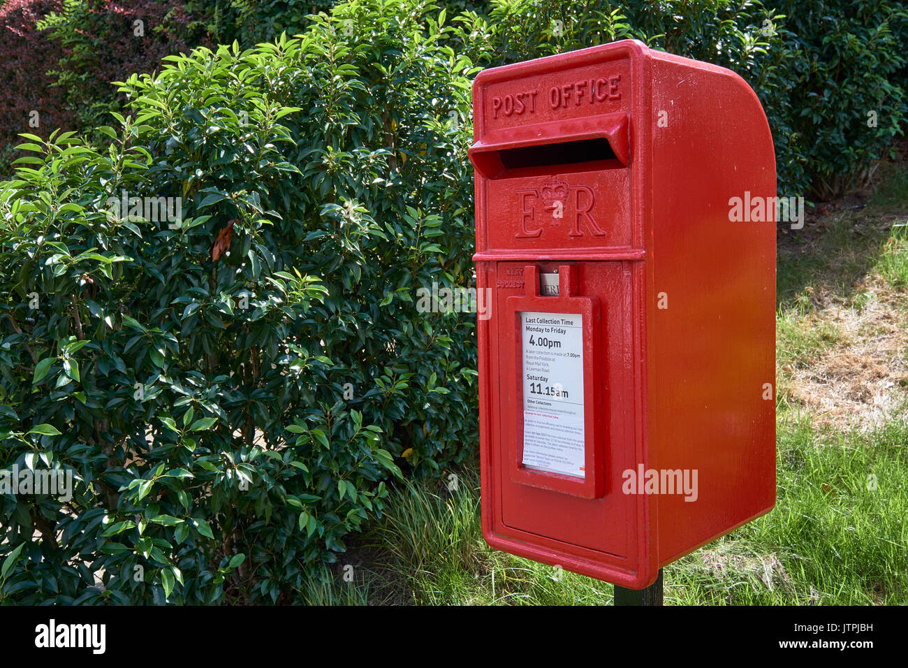 Red Royal Mail post box postbox in Nether Poppleton, York, United ...