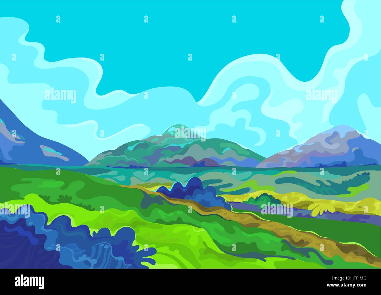 Landscape, Vector illustration Stock Vector Image & Art - Alamy
