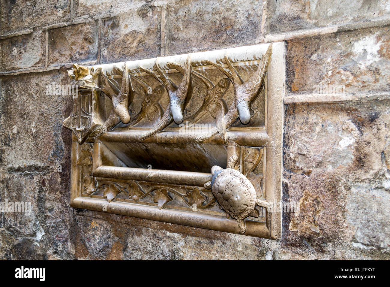 Medieval mailbox at La Casa de l'Ardiaca in Barcelona, Spain. Great ...