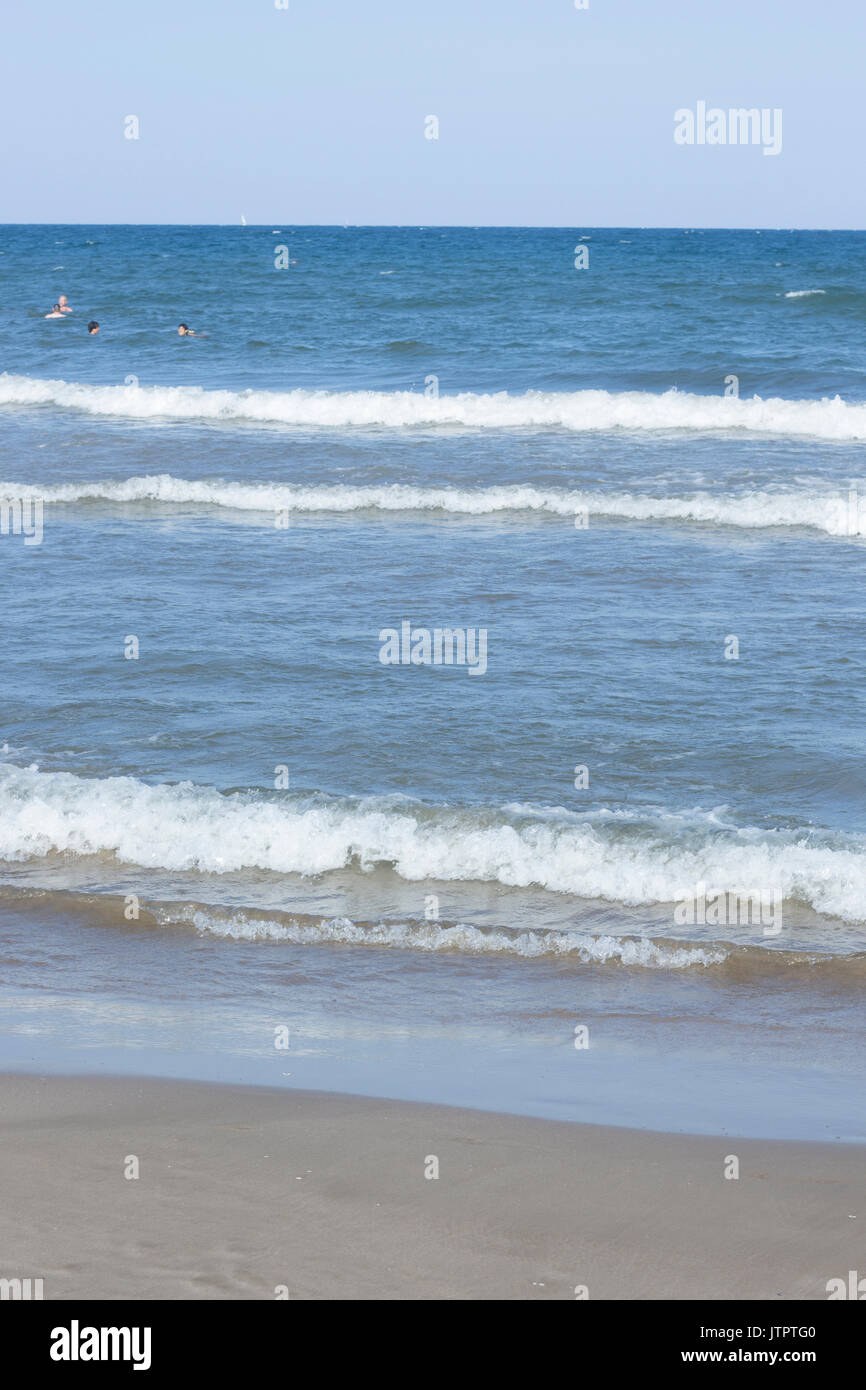 Sand on beach by ocean in summer on holiday Stock Photo - Alamy