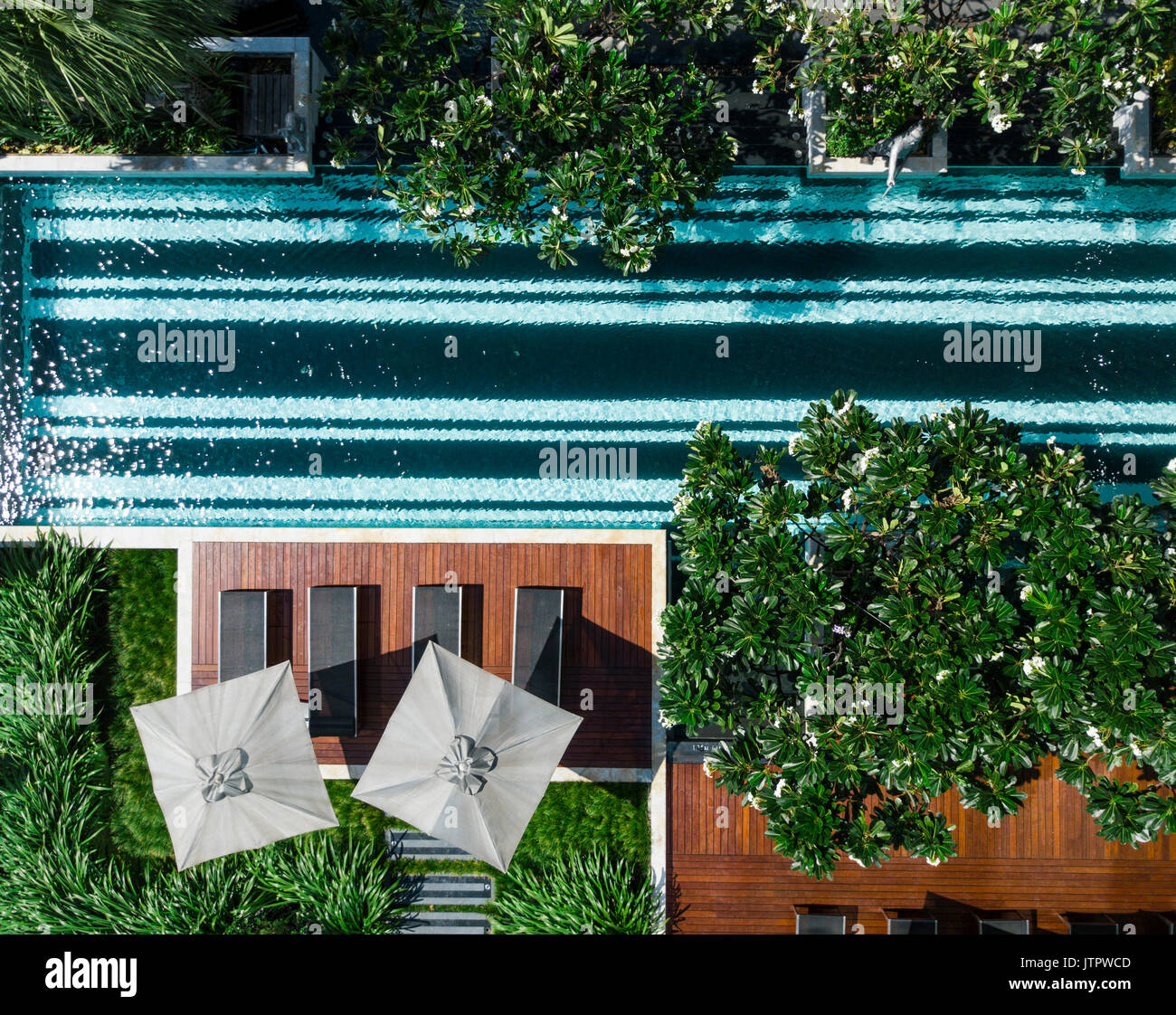 Aerial view of a swimming pool Stock Photo - Alamy