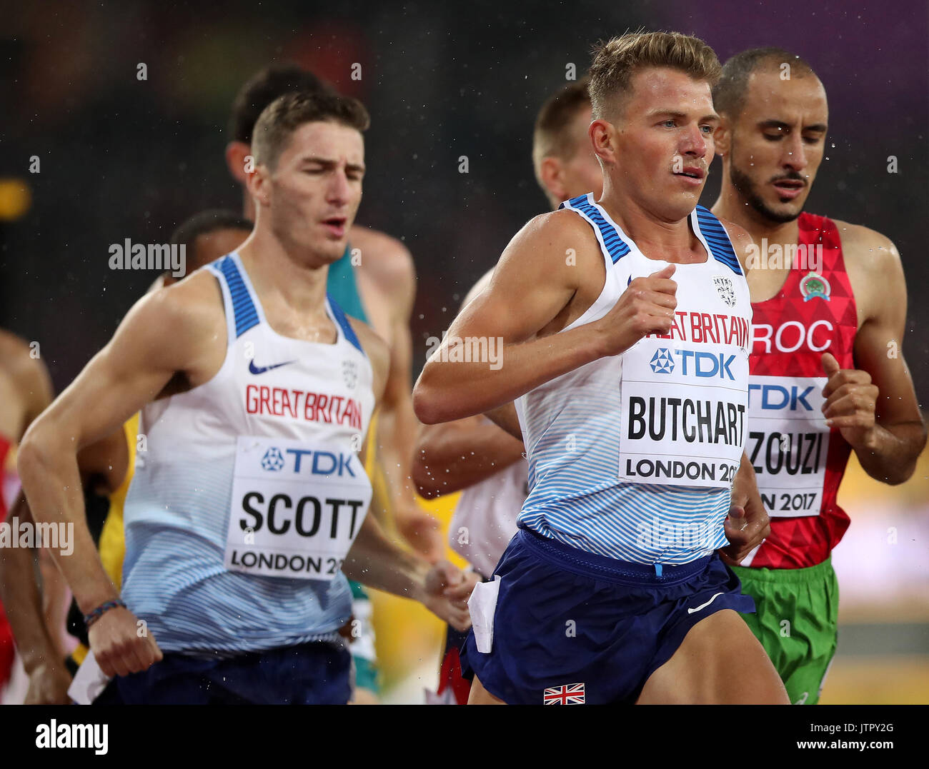 Great Britain's Marc Scott and Andrew Butchart in the Men's 5000m heat ...