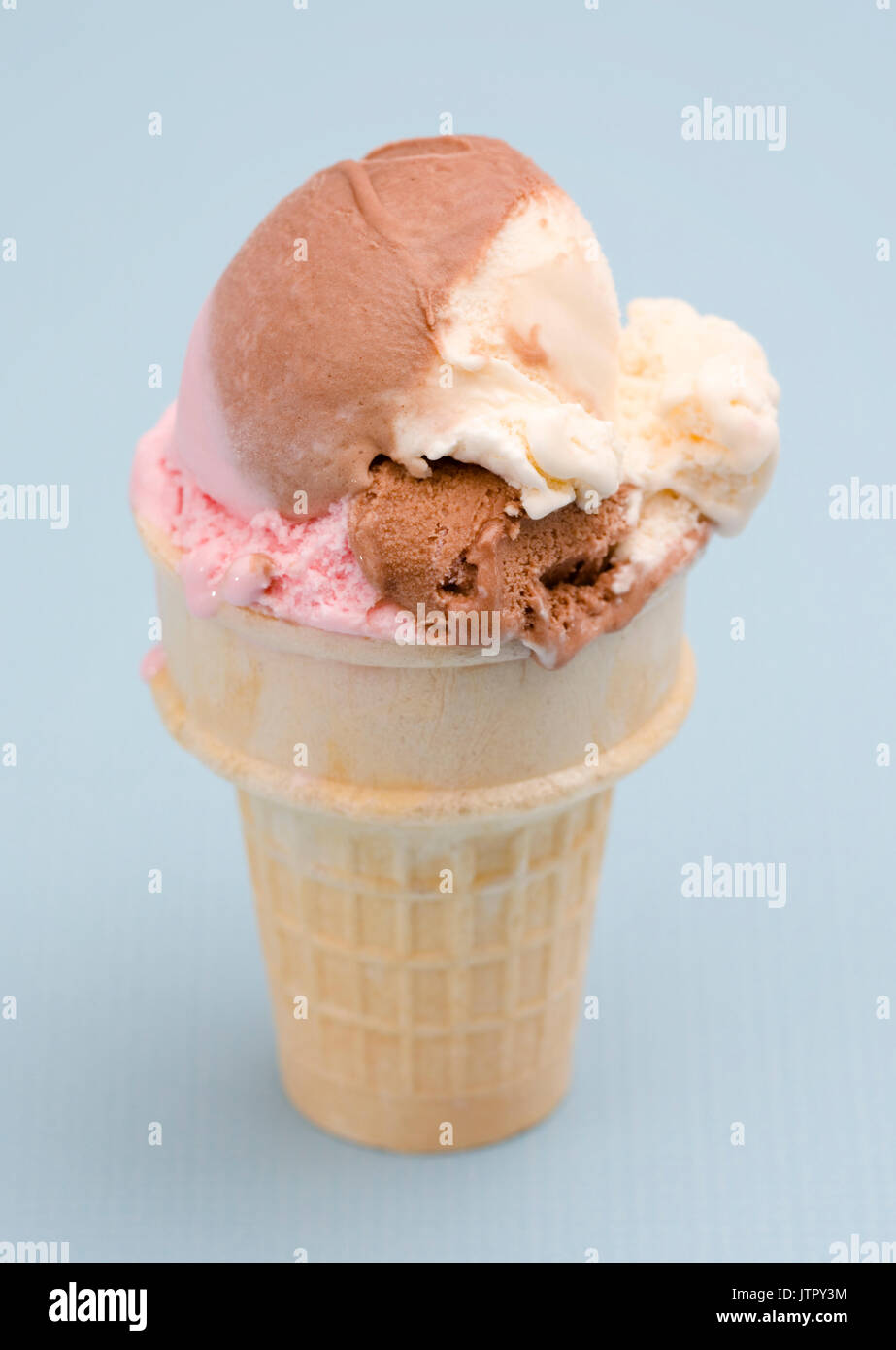 Neapolitan flavored ice cream hi-res stock photography and images - Alamy