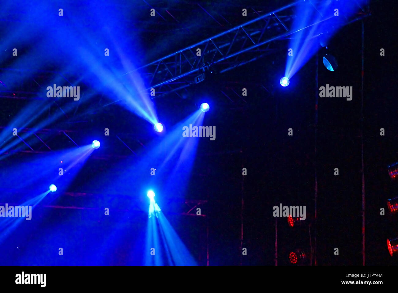 Stage Spotlight with rays. Concert lighting background Stock Photo - Alamy