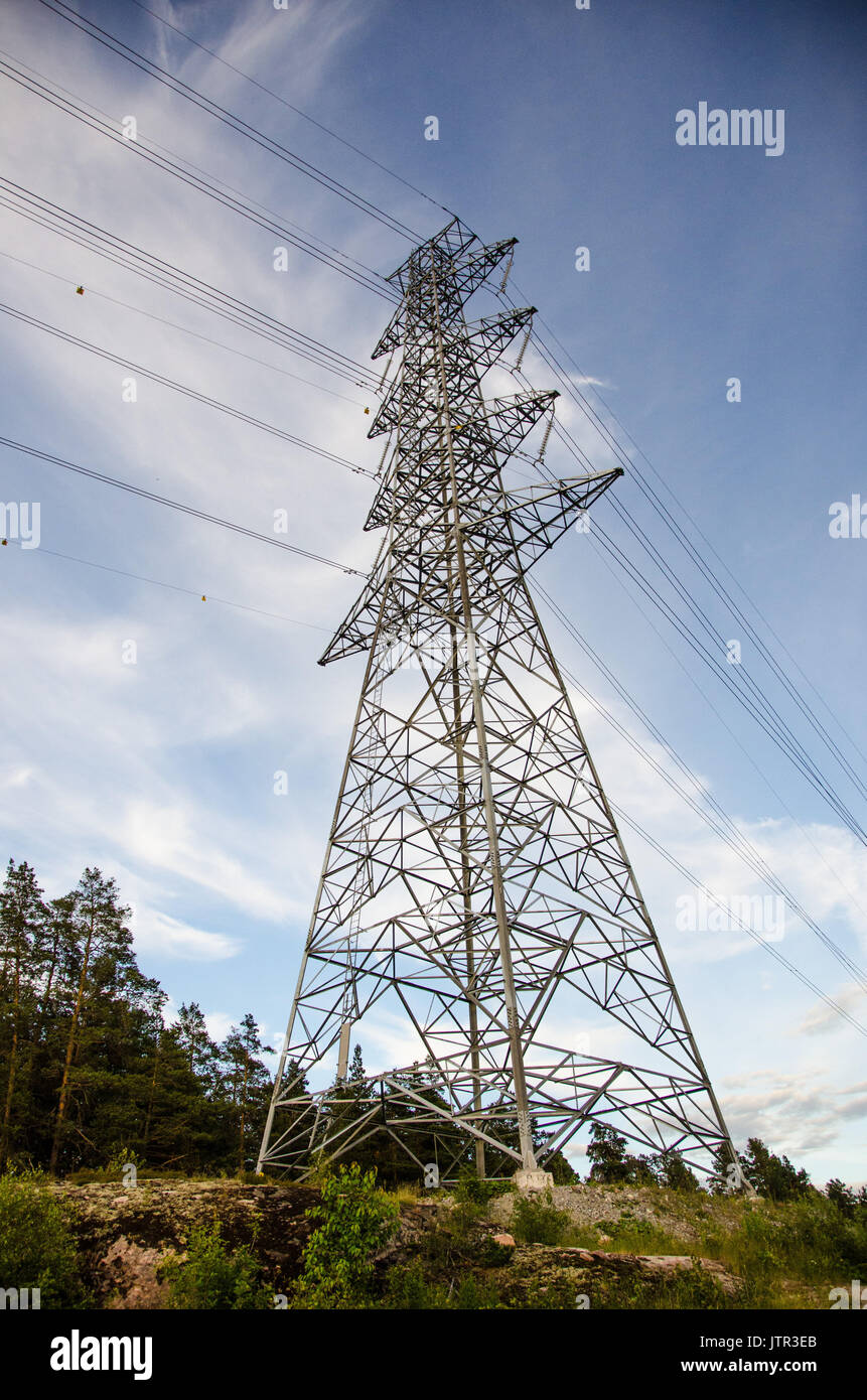 Tall electricity pole hi-res stock photography and images - Alamy