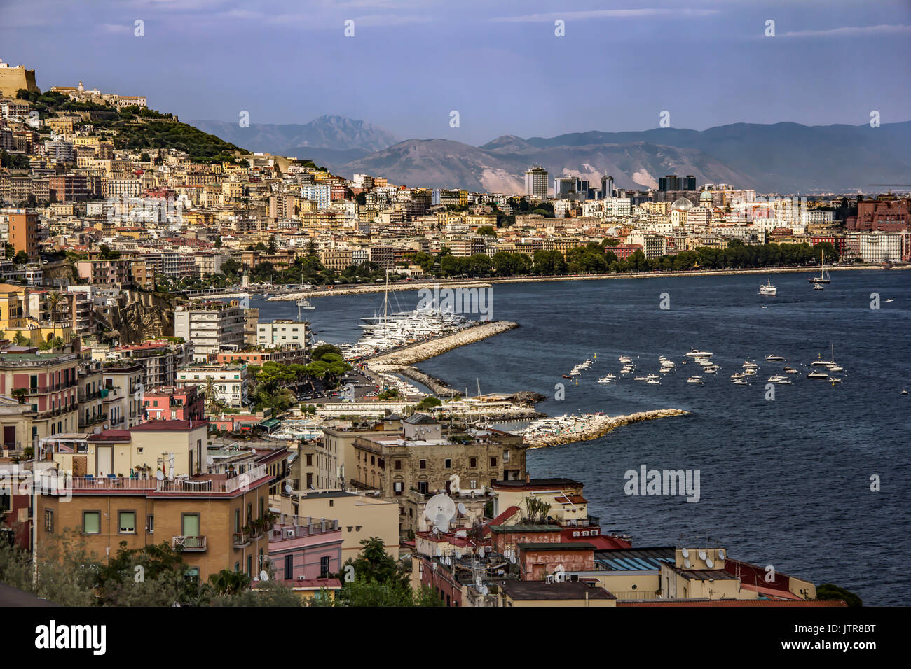 Panoramic view of the city of Napoli (Naples) with famous Mount ...