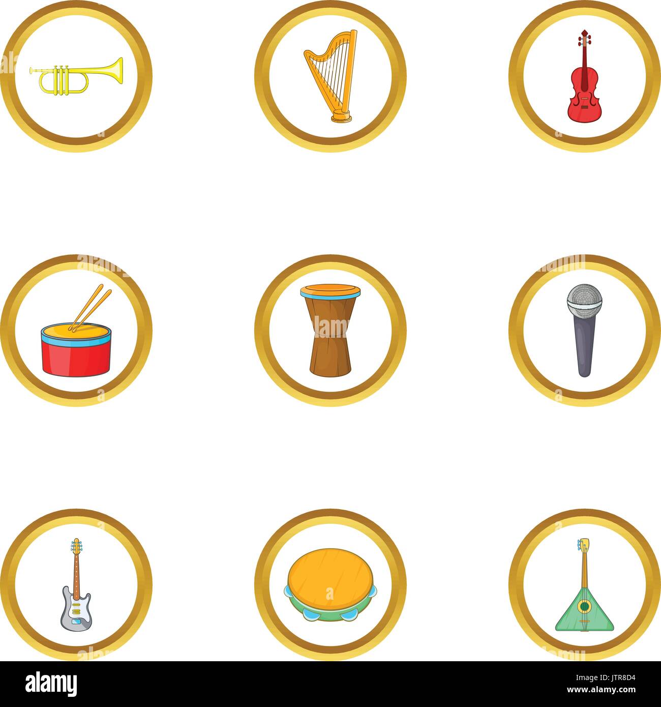 Orchestra icons set, cartoon style Stock Vector Image & Art - Alamy