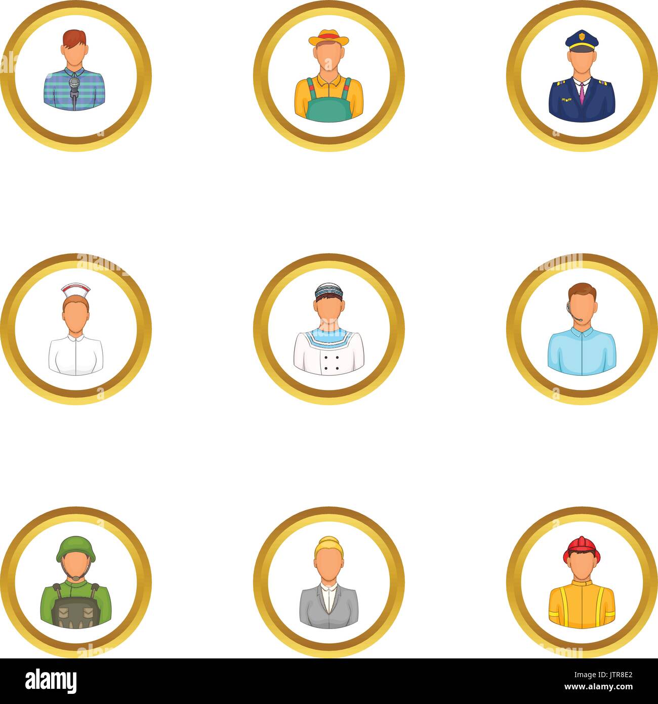 People icons set, cartoon style Stock Vector Image & Art - Alamy