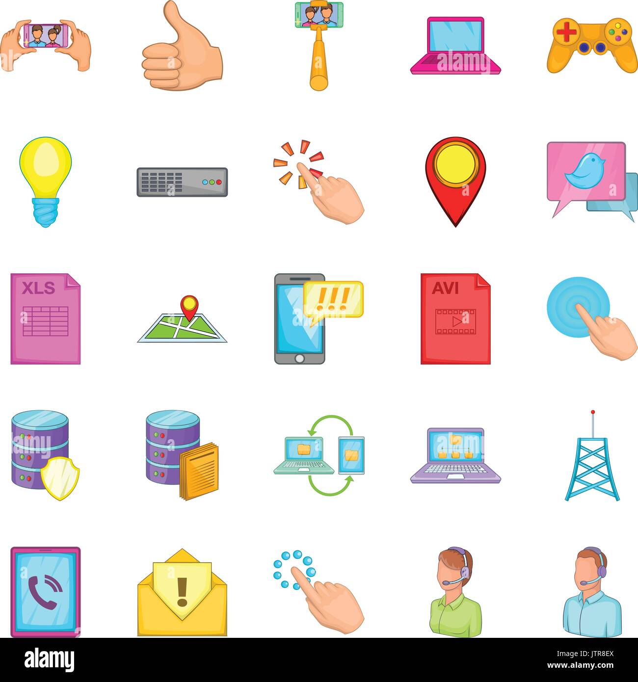 IT expert icons set, cartoon style Stock Vector Image & Art - Alamy