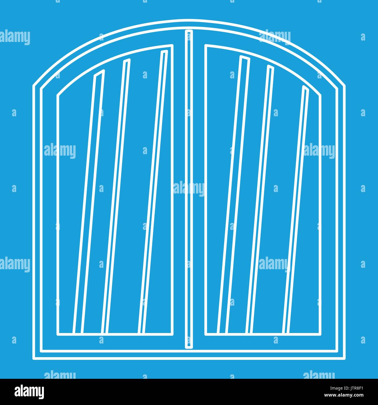 White window arched frame icon outline Stock Vector Image & Art - Alamy