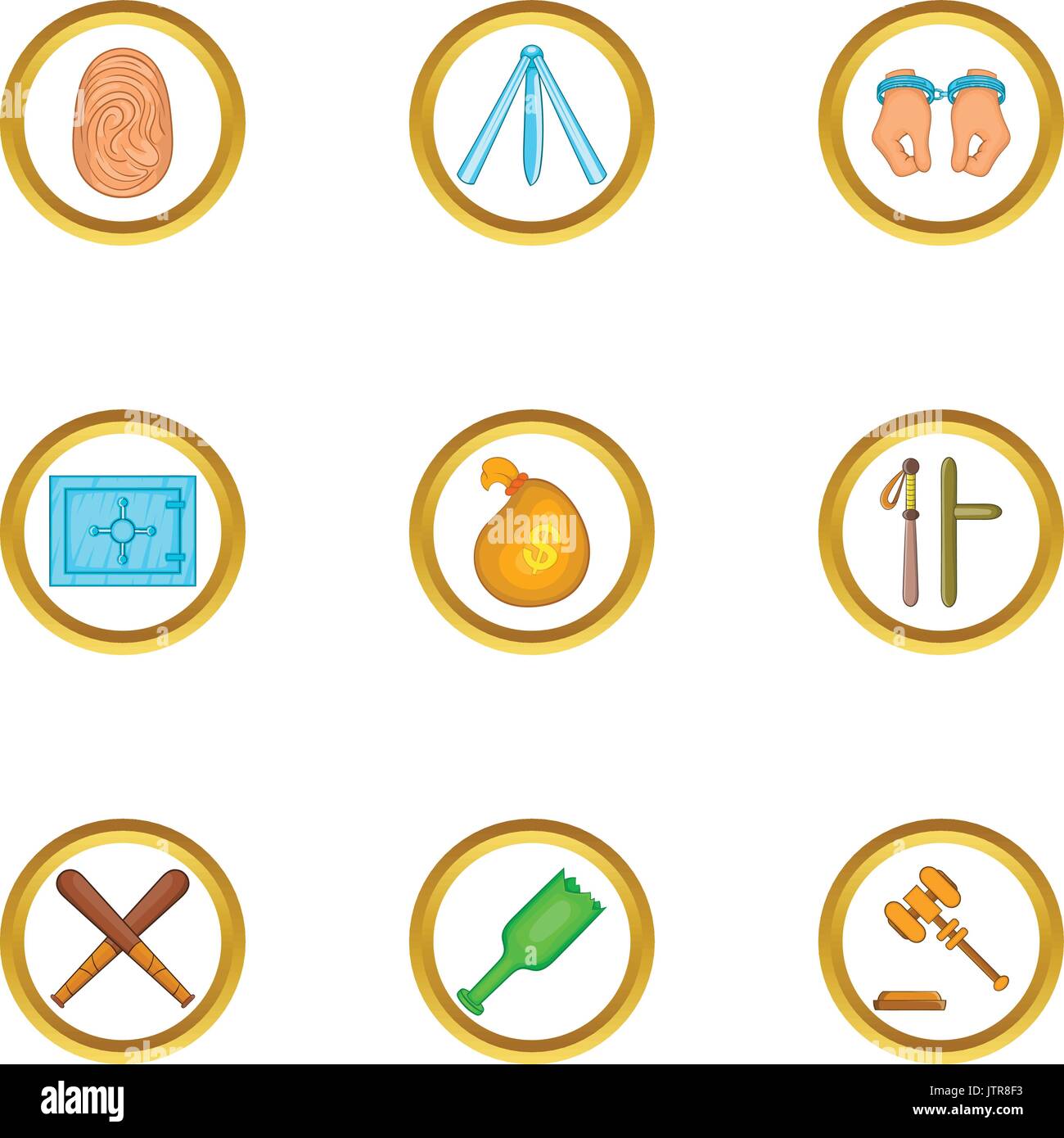 Court case icons set, cartoon style Stock Vector Image & Art - Alamy