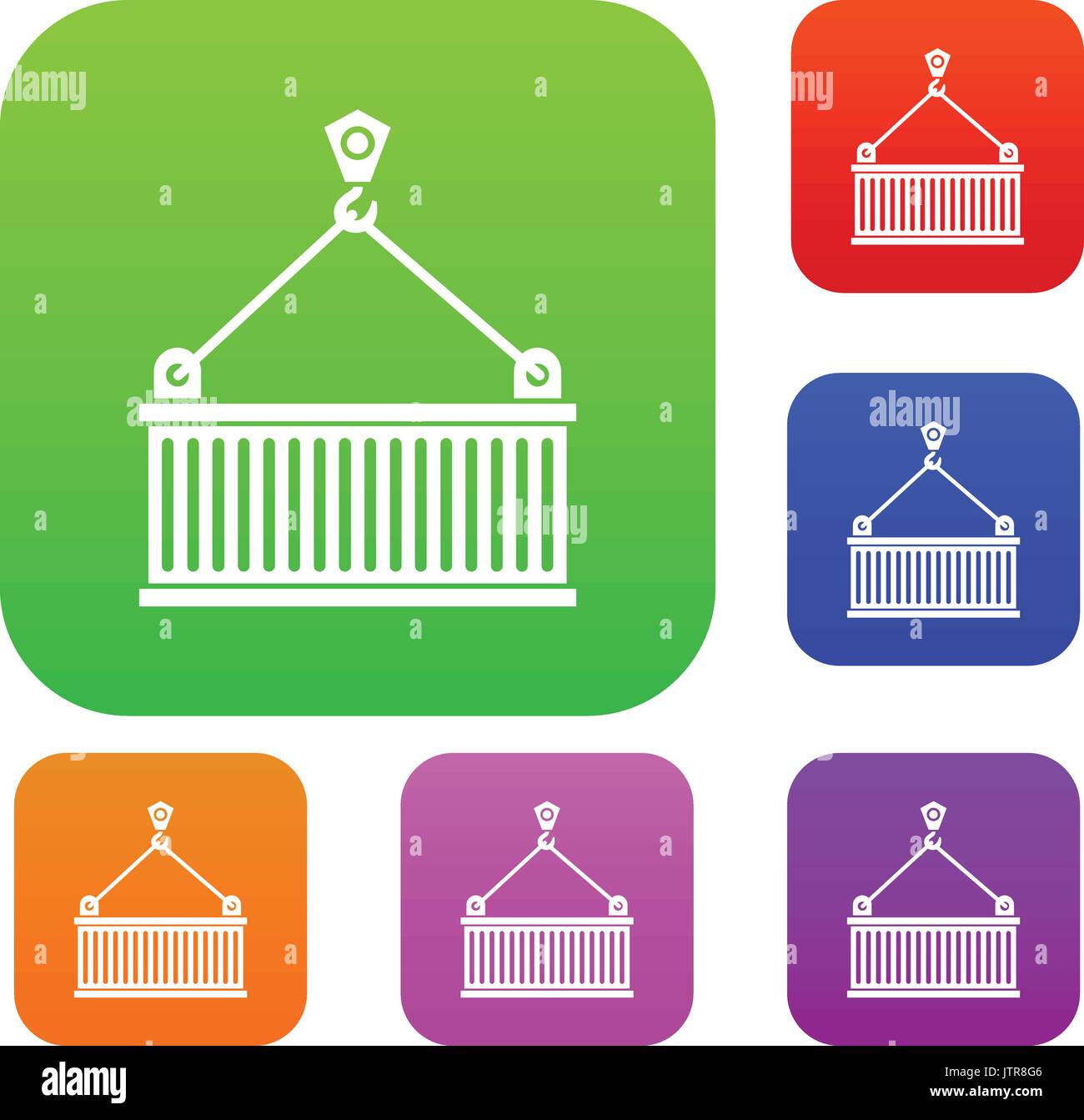 Crane with load set collection Stock Vector Image & Art - Alamy