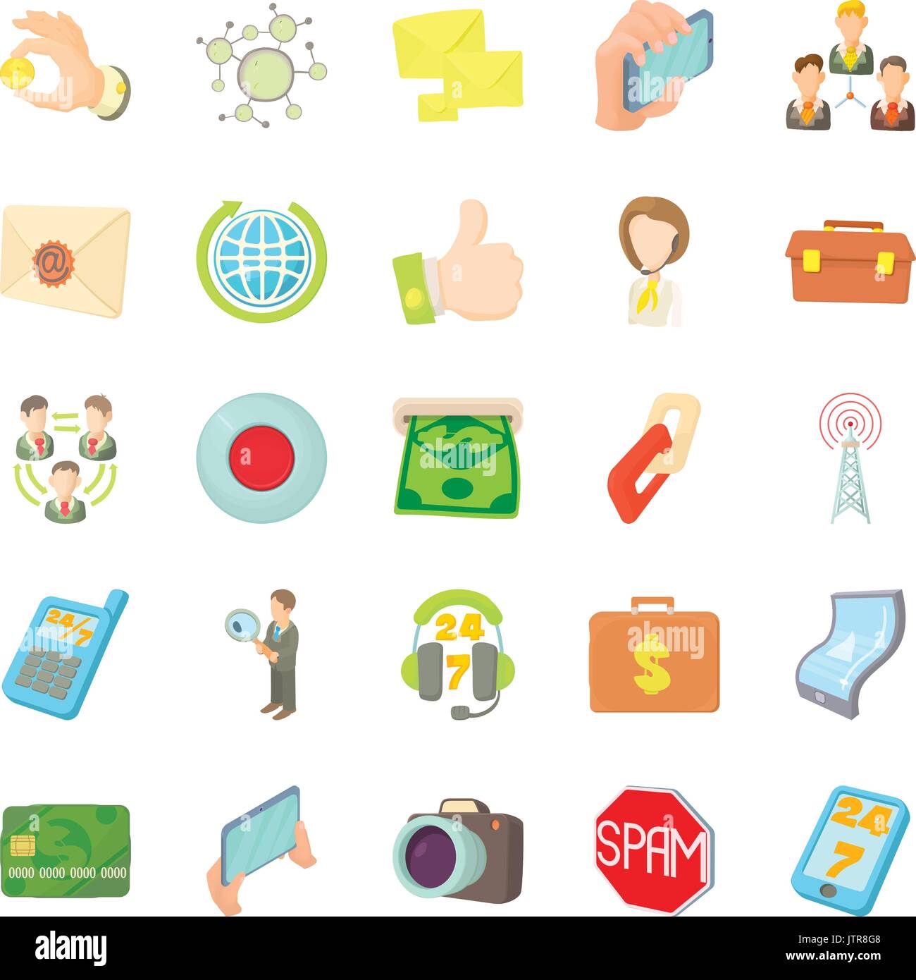 Application development icons set, cartoon style Stock Vector Image ...