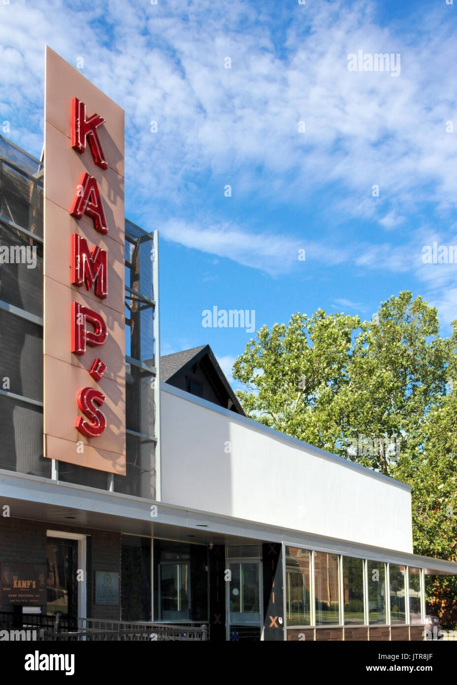 The Kamp's historic sign still hangs on the original building in Uptown ...