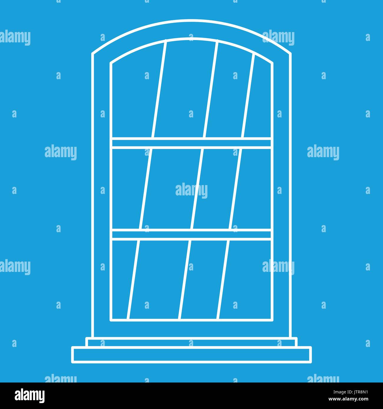 White narrow window icon outline Stock Vector Image & Art - Alamy