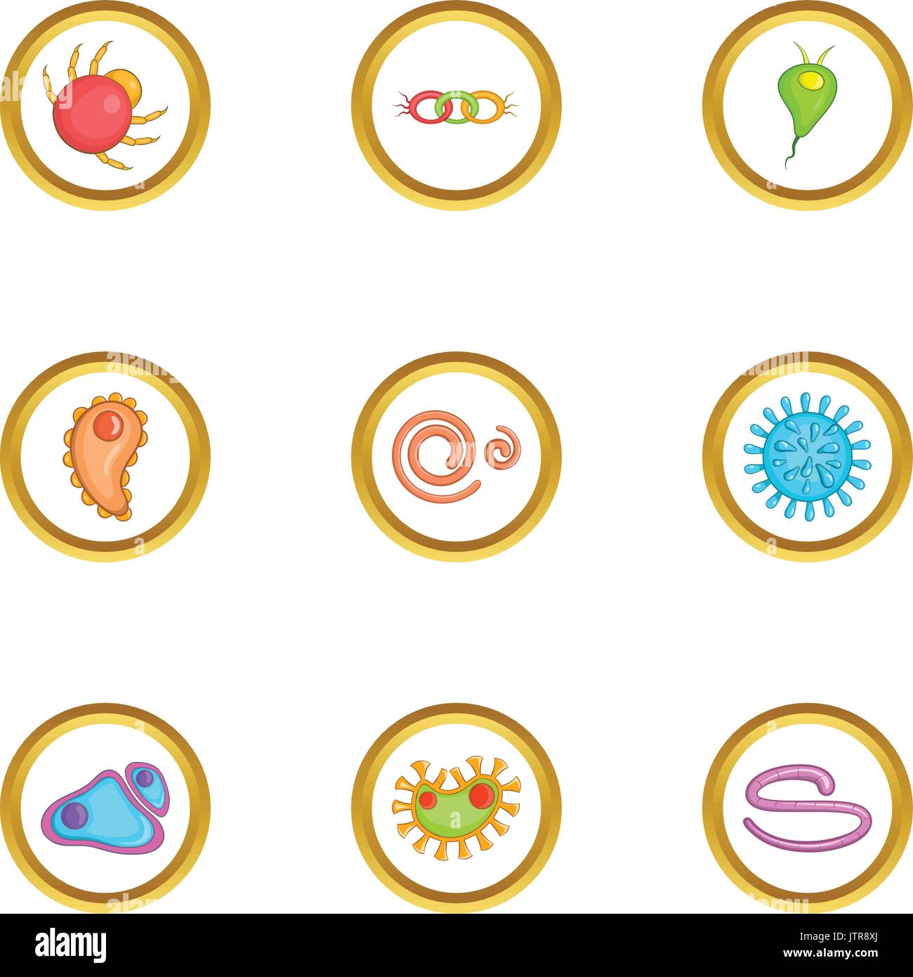 Biology icons set, cartoon style Stock Vector Image & Art - Alamy