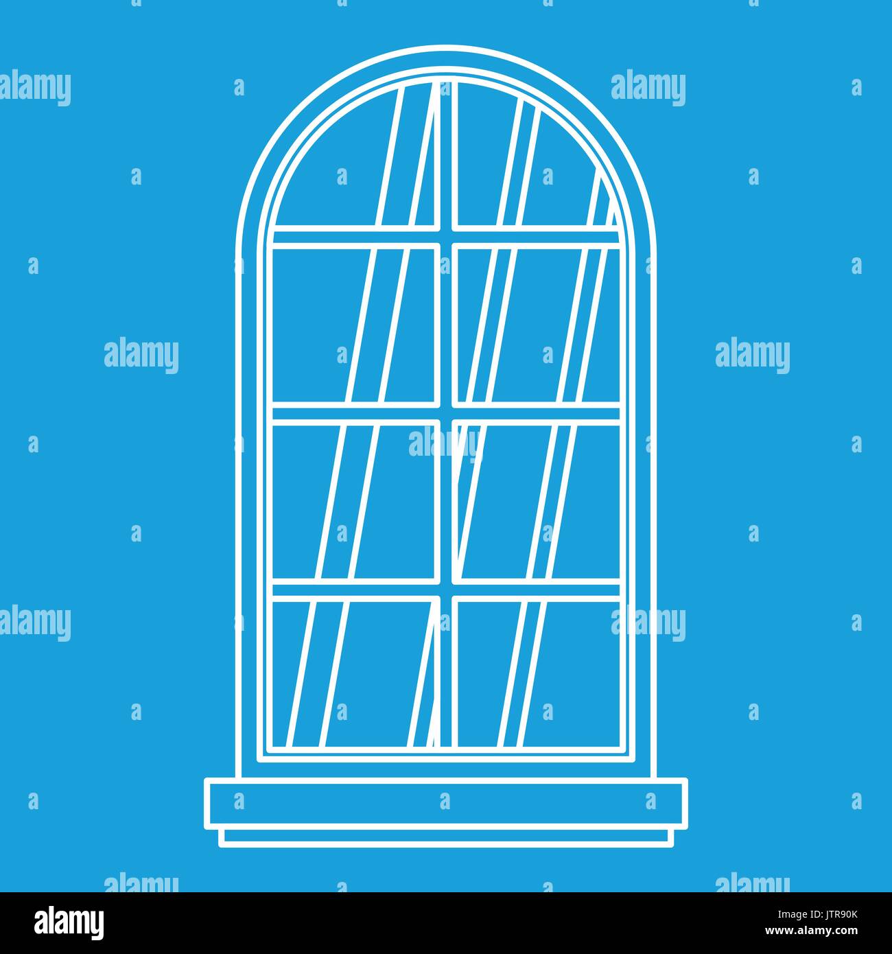 Arched window icon outline Stock Vector Image & Art - Alamy