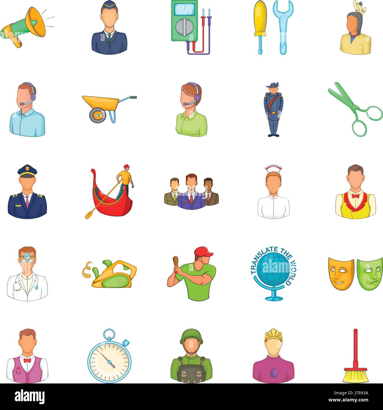Service icons set, cartoon style Stock Vector Image & Art - Alamy