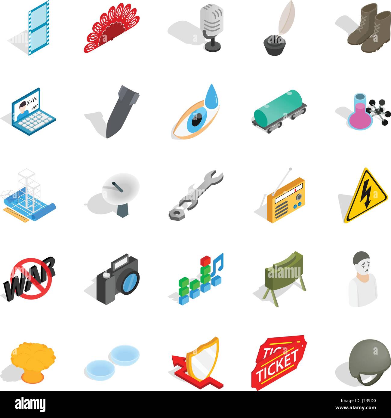 Technical work icons set, isometric style Stock Vector Image & Art - Alamy